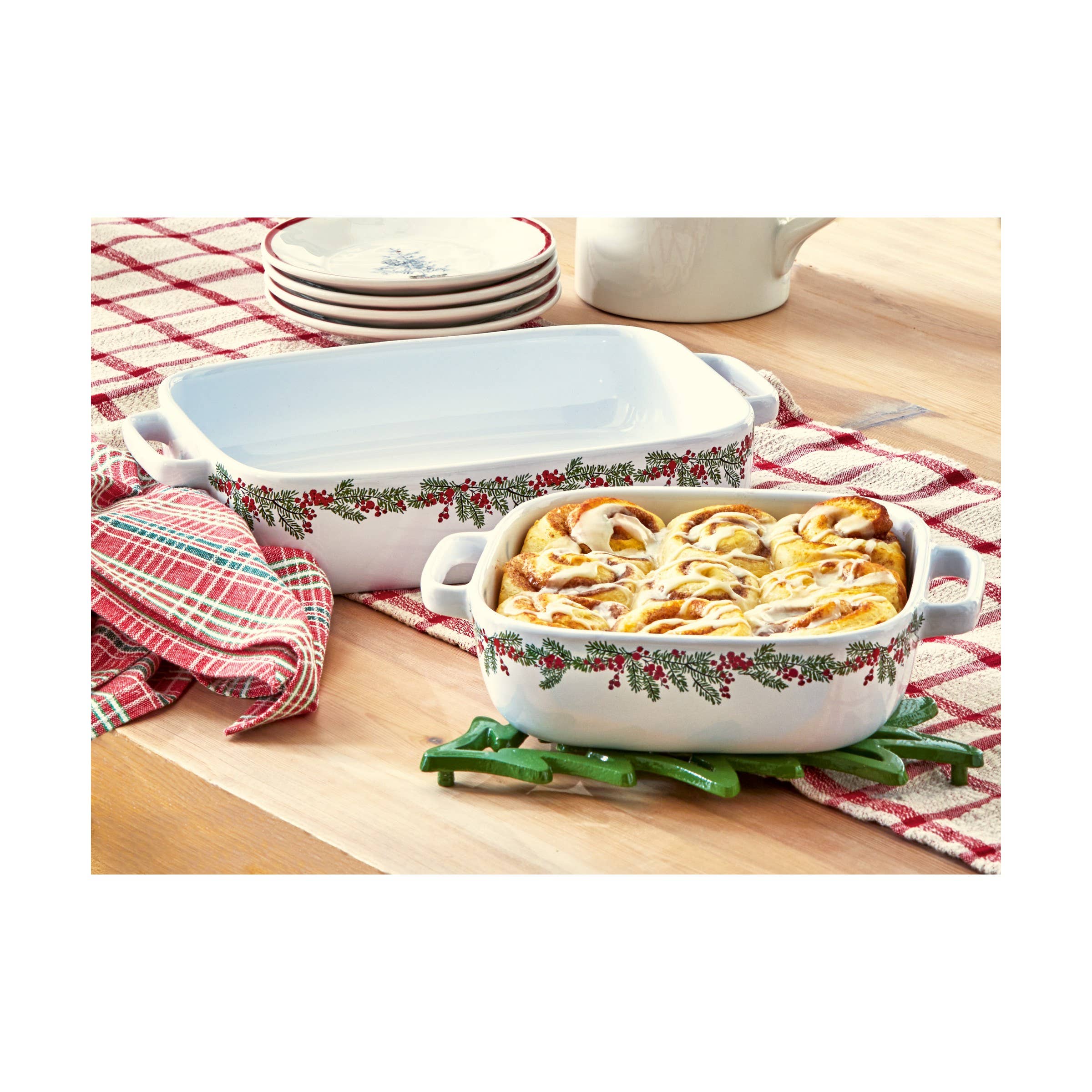 Christmas Farmhouse Square Baker - Multi – Alice + Kate Bakery