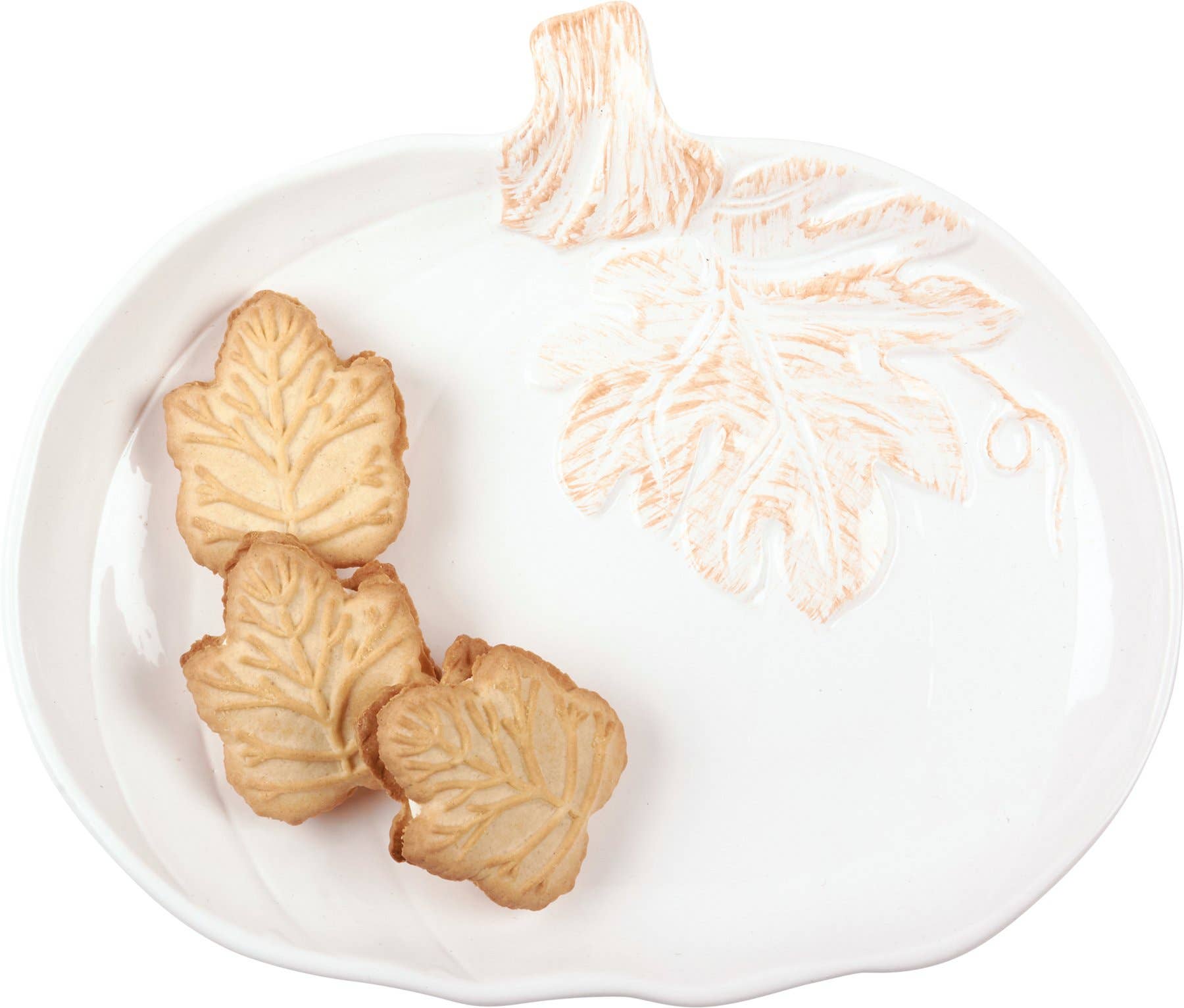 Large White Ceramic Pumpkin Plate – Alice + Kate Bakery
